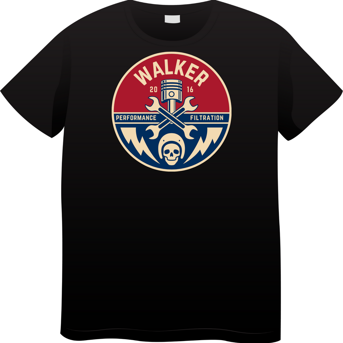 Walker Performance "Old School" Super Heavy Black T-Shirt — Walker Engineering Enterprises